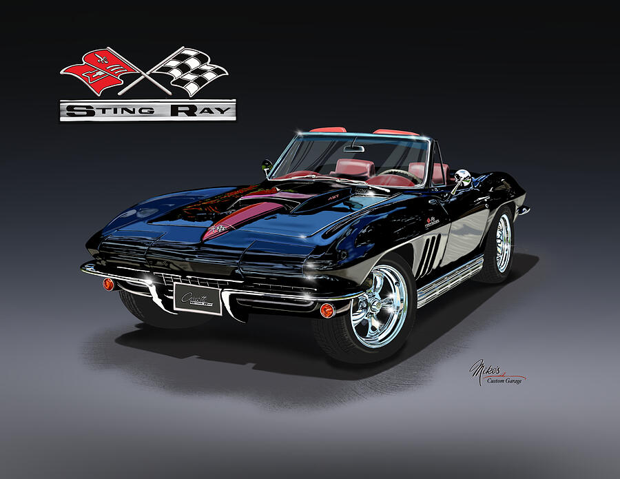 67 Corvette Digital Art by Michael Voth - Fine Art America