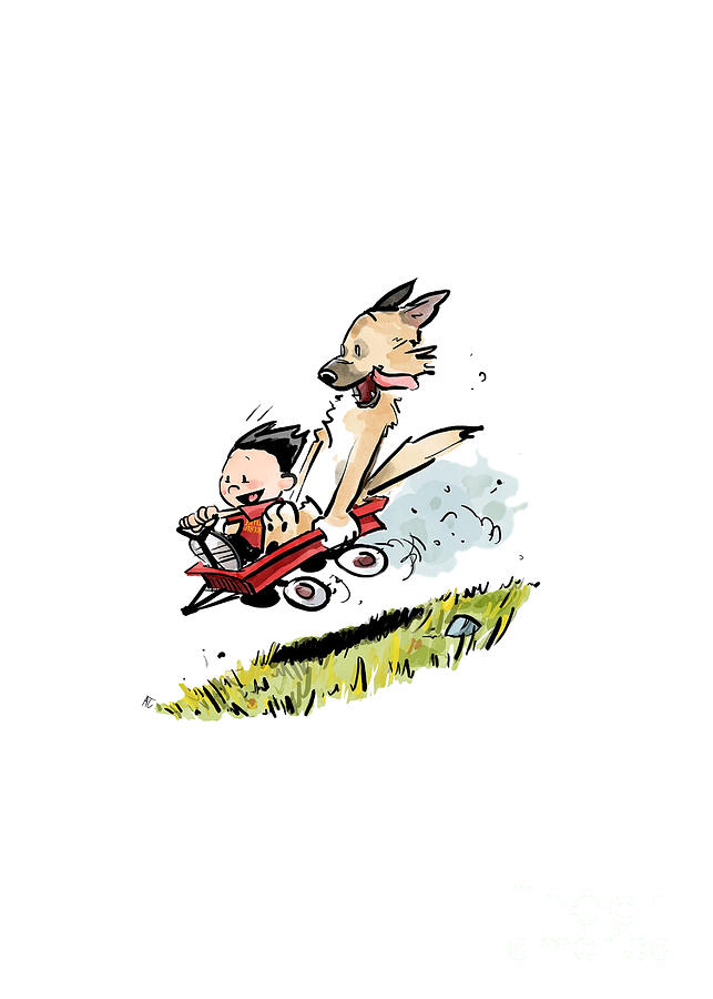 Calvin and Hobbes Drawing by Dalez Norton - Fine Art America