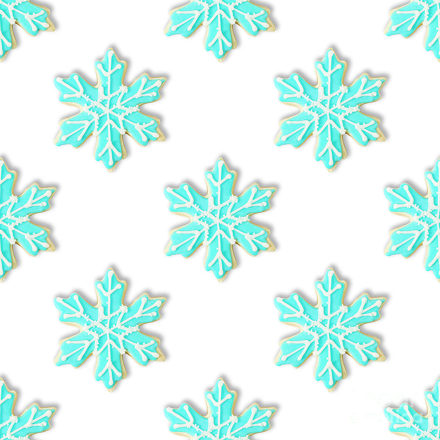Snowflake, Christmas Cookie Repeating Pattern Background Wallpaper ...