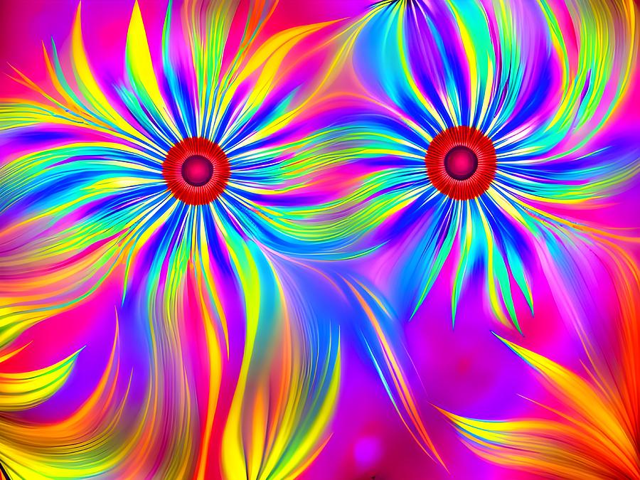 Abstract Floral Design, Generative AI Illustration Digital Art by ...