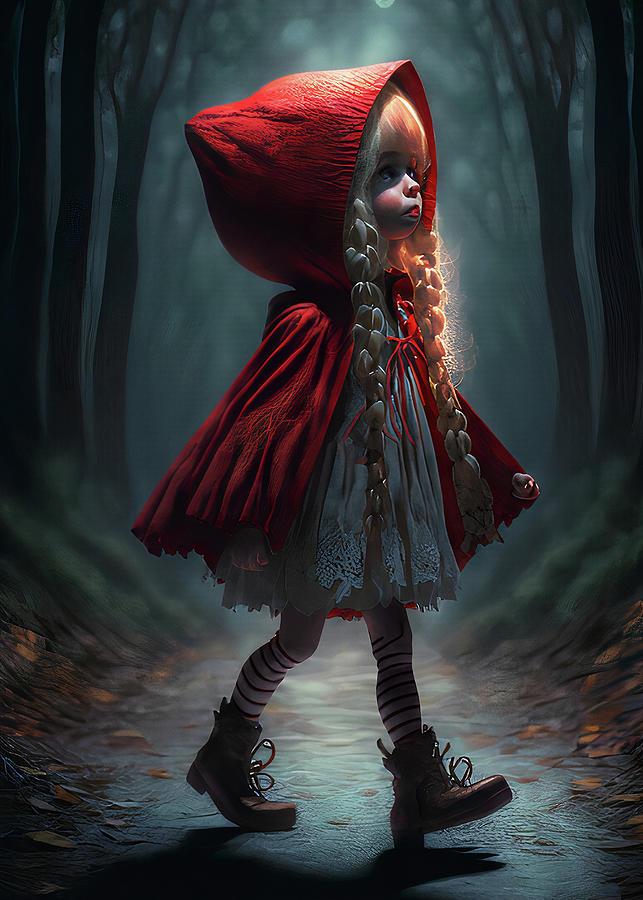 Little Red Riding Hood Digital Art by Martina Ovsak - Fine Art America