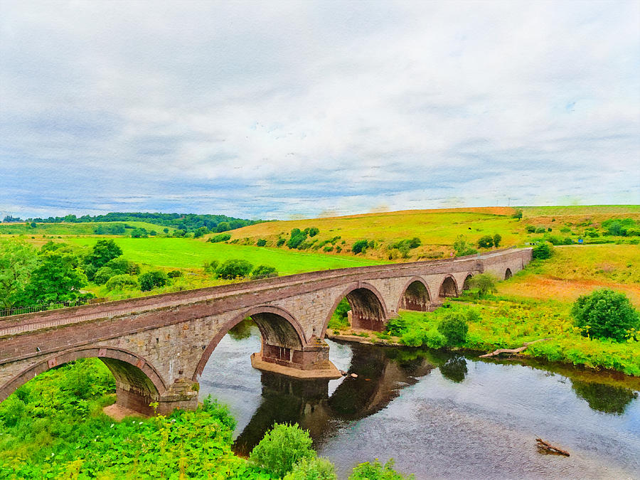 The Lower North water Bridge carrying the A92 Road between Arbroath and ...