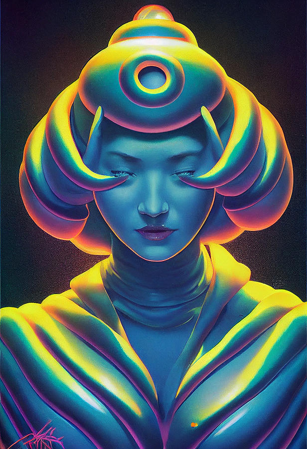 A Beautiful Holographic Slime Monster Female Portrait F579504396 Fe9d ...