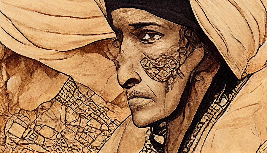 A Berber Tuareg illustration inspired by Egon Schiele 964564556352e7e ...