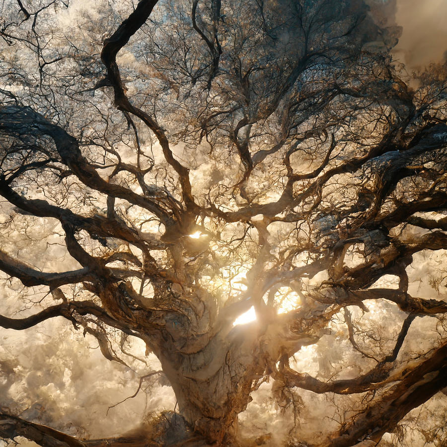 A Big Tree With Fractal Branches And Leaves 8K Ultra Realistic Ar 169 ...