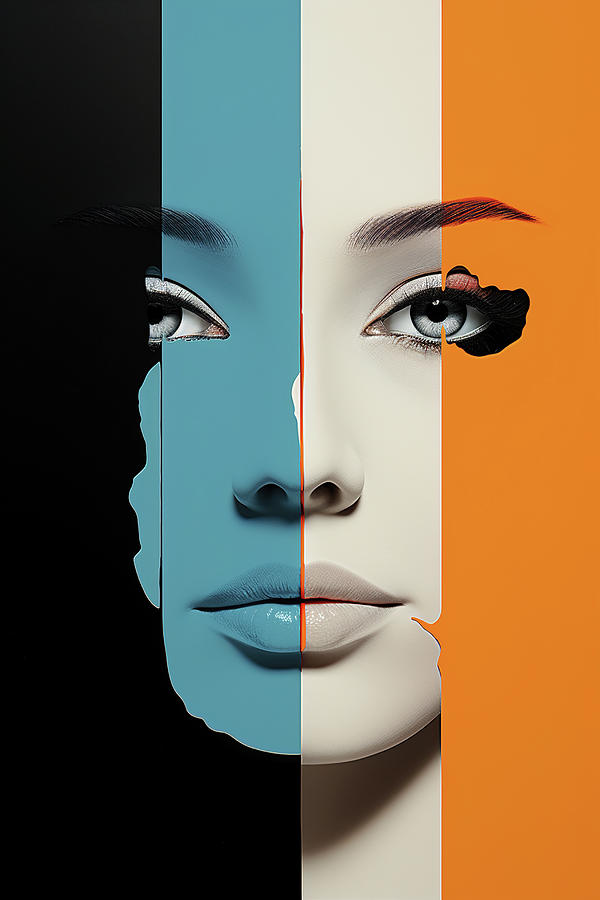 A Colorful Portrait of a Woman's Face Created With Generative AI ...