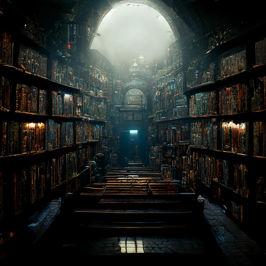 A Great Magical Library Dark Atmosphere Unreal Engine 8k B805d768 84ba ...