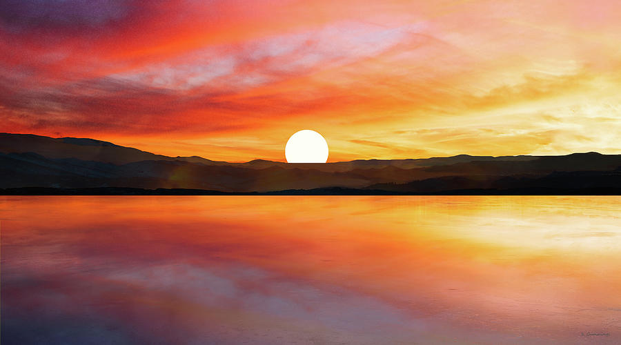 A Perfect Sunset Landscape Art Photograph by Sharon Cummings - Fine Art ...