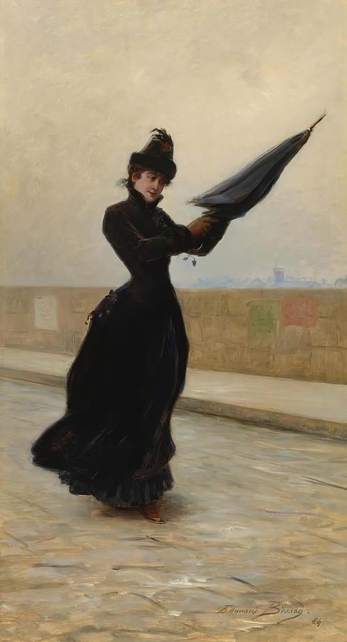 A Windy Day art Drawing by Edouard Bisson French - Fine Art America