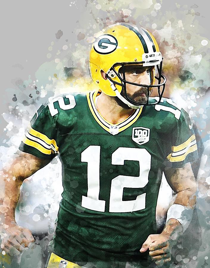 Aaron Rodgers Digital Art by Noah Lopez - Fine Art America