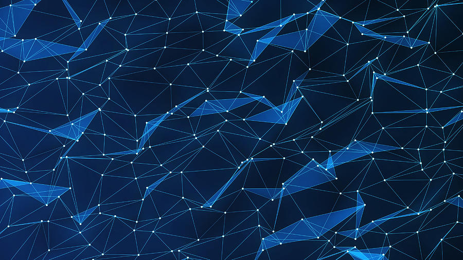 Abstract , 3D Connected dots and lines.abstract plexus shapes. Connection and web concept ...