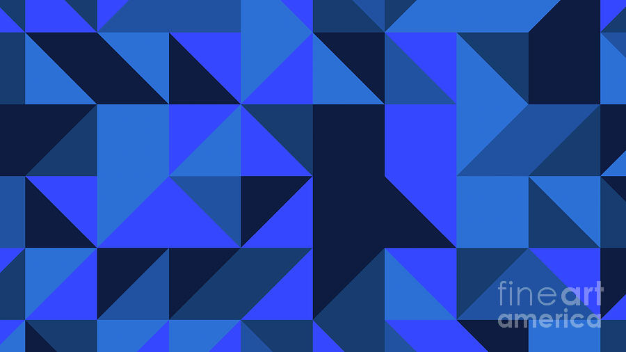 Abstract blue geometric pattern design Digital Art by Elated Sorcerer ...