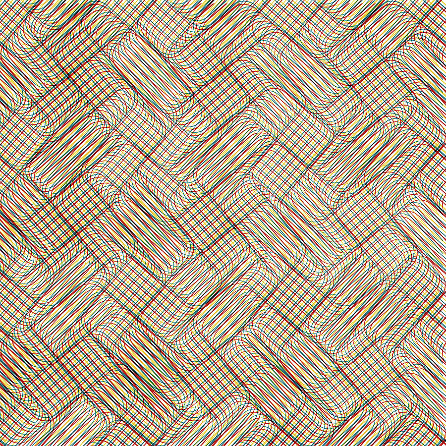 Abstract Curved Lines Pattern - 06 Digital Art by Studio Grafiikka - Pixels
