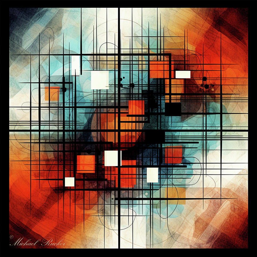 Abstract Geometric Grids Digital Art by Michael Rucker - Fine Art America