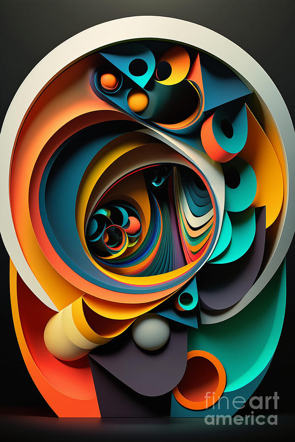 Abstract Geometry Where Shape Meets Emotion Digital Art by Esteban E - Fine Art America