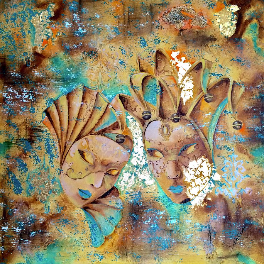 Abstract Masks Mixed Media by Natalya Simonova - Fine Art America