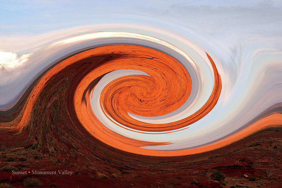 Abstract Monument Valley Vista SunSet Text Photograph by Thomas ...