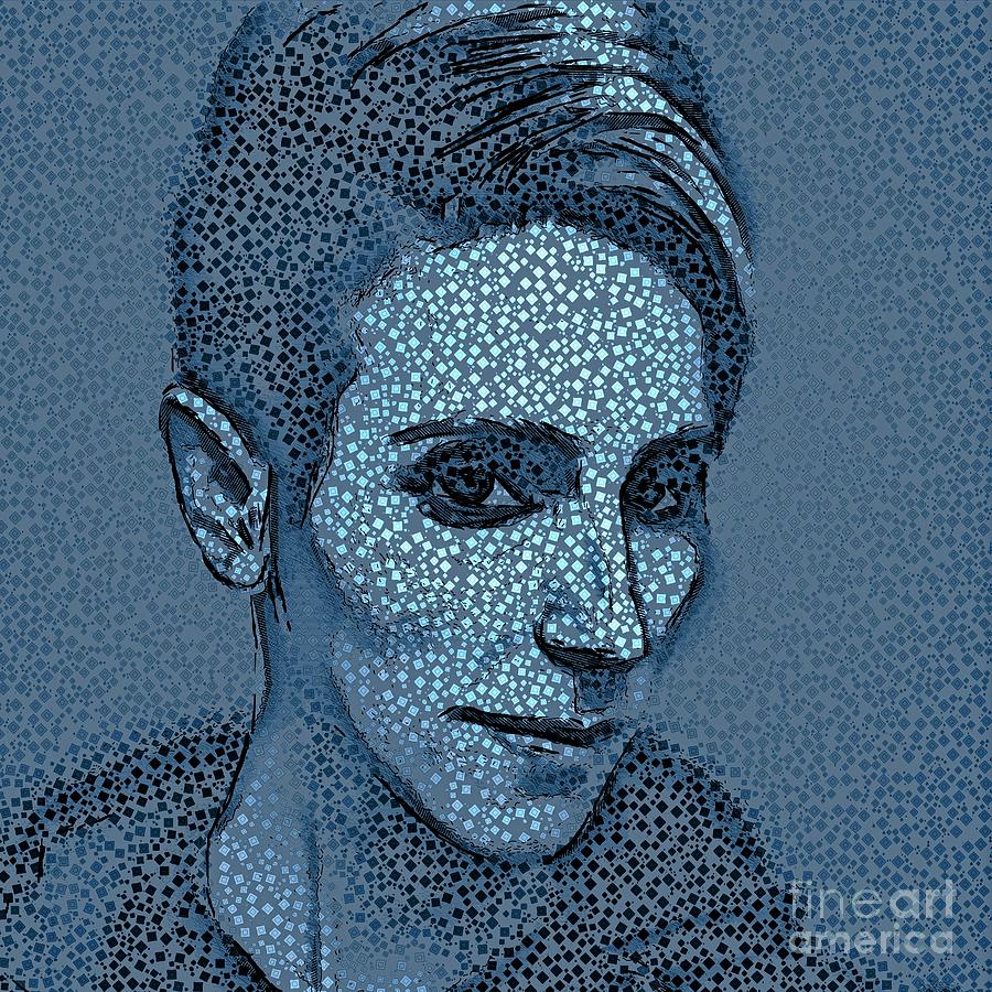 Abstract Portrait - Diamond Style 2a Digital Art by Philip Preston ...