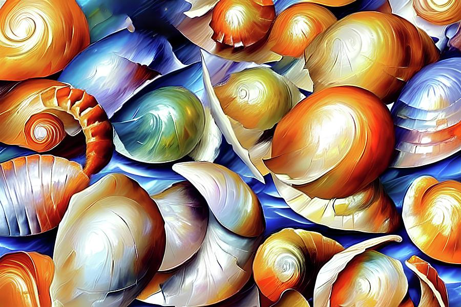 Abstract Seashells Digital Art by Jill Nightingale - Fine Art America