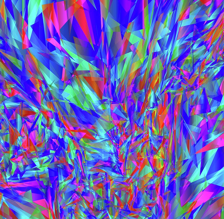 Abstract Sharp Multi Colour Background. Digital Art by Tom Hill - Fine ...