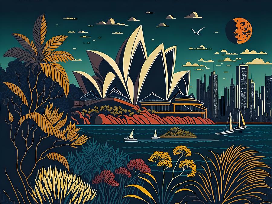 Abstract Sydney Digital Art by Sara Pixel Pixie - Fine Art America