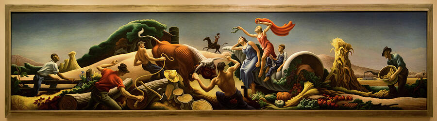 Achelous and Hercules By Thomas Hart Benton Painting by Linda Howes - Artist Thomas Hart Benton ...