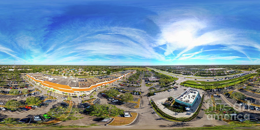 Aerial drone 360 equirectangular spherical panorama photo Publix ...