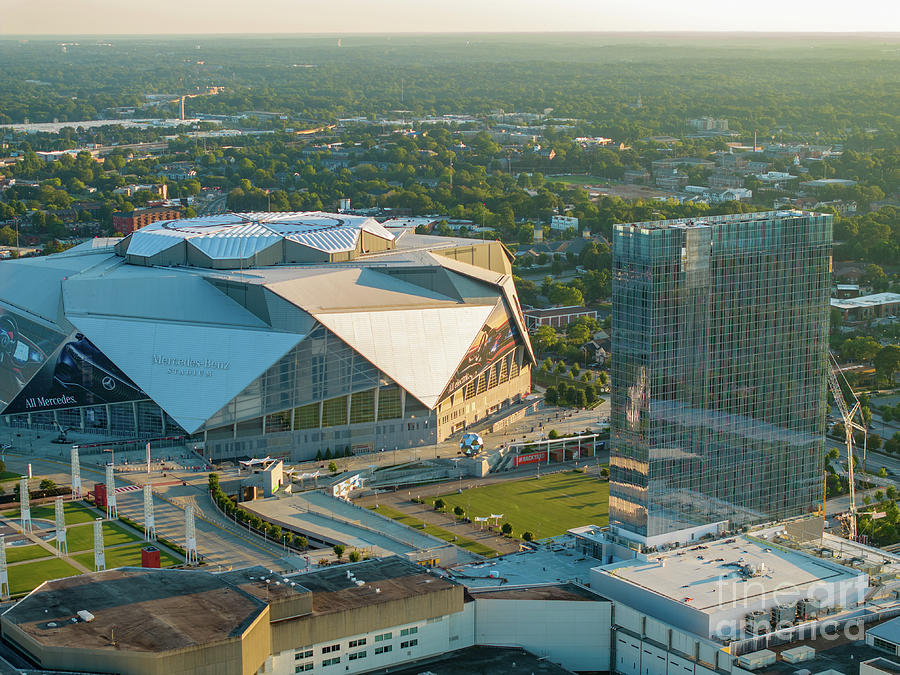 Aerial photo Mercedes Benz Stadium Downtown Atlanta Georgia Unit ...