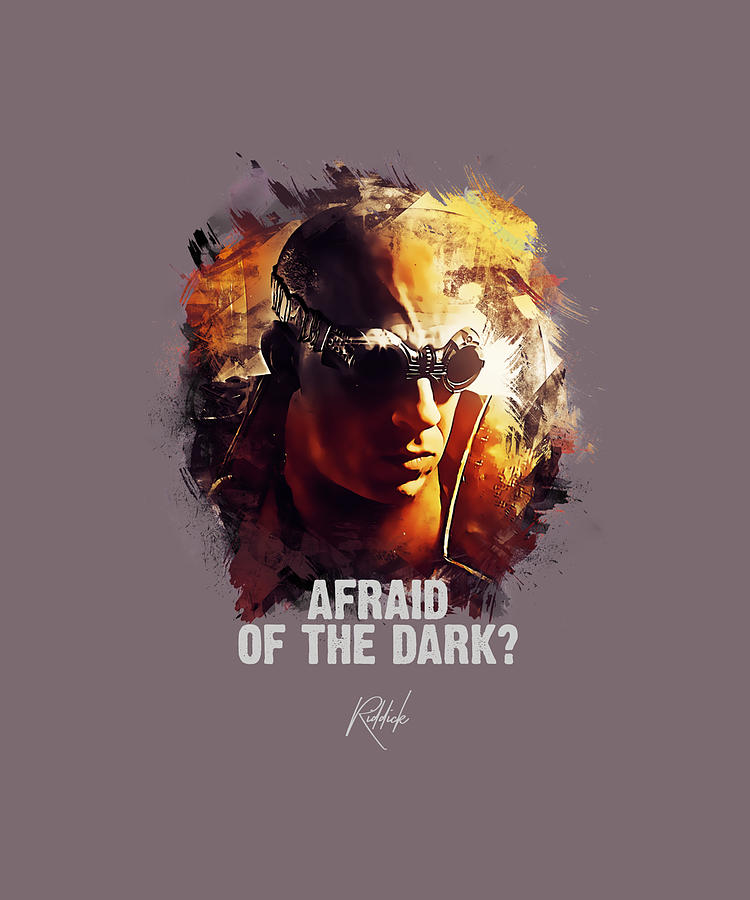 Afraid Of The Dark RIDDICK Active T cool Painting by Tiffany Rogers ...