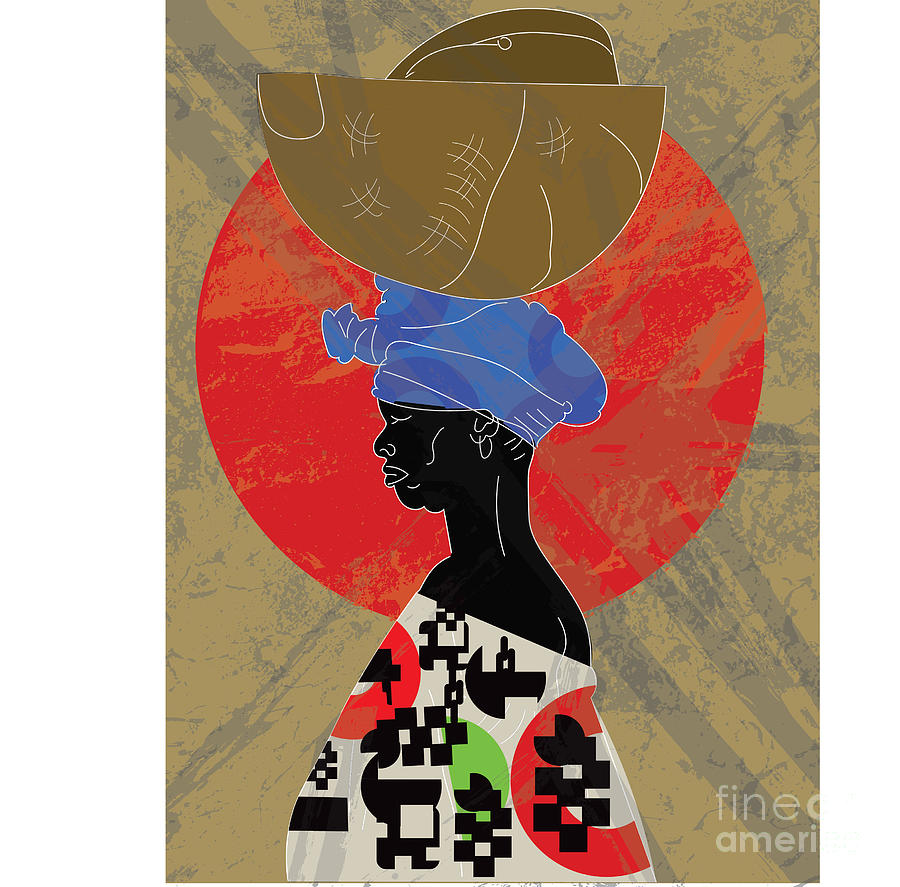 African Lady #5 Painting by Kartick Dutta - Fine Art America