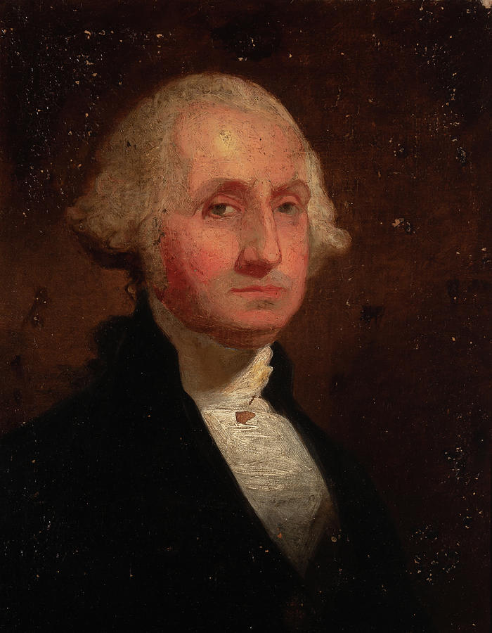 After Gilbert Stuart Portrait of George Washington Painting by Timeless ...