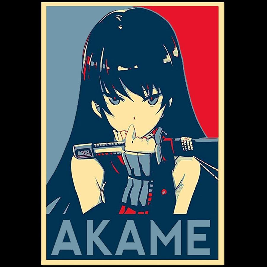 Akame Ga Kill Akame Waifu Poster Digital Art By Justin Davis