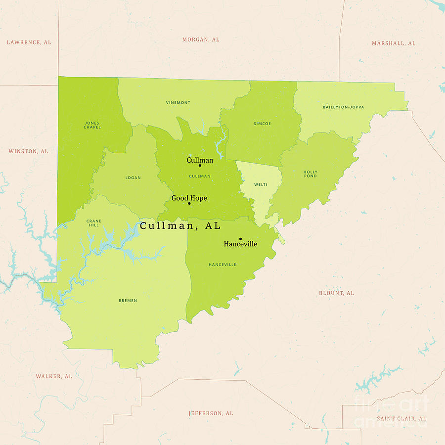 AL Cullman County Vector Map Green Digital Art by Frank Ramspott - Pixels AL Cullman County Vector Map Green Digital Art by Frank Ramspott - Pixels