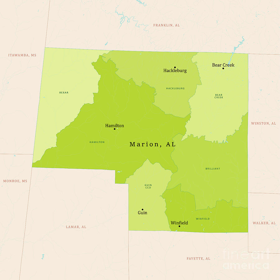 AL Marion County Vector Map Green Digital Art by Frank Ramspott - Pixels AL Marion County Vector Map Green Digital Art by Frank Ramspott - Pixels