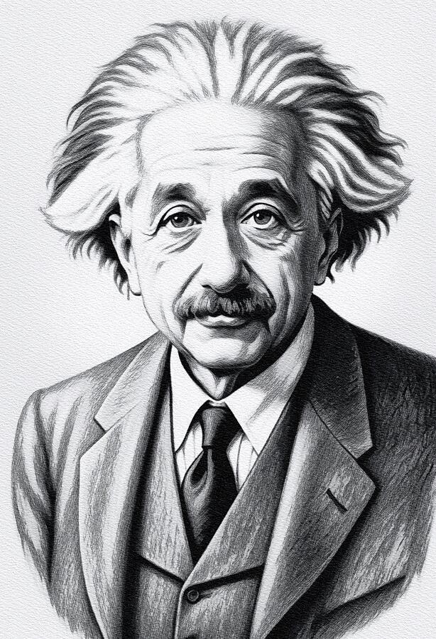 Albert Einstein, Scientist Drawing by Mary Bassett - Pixels
