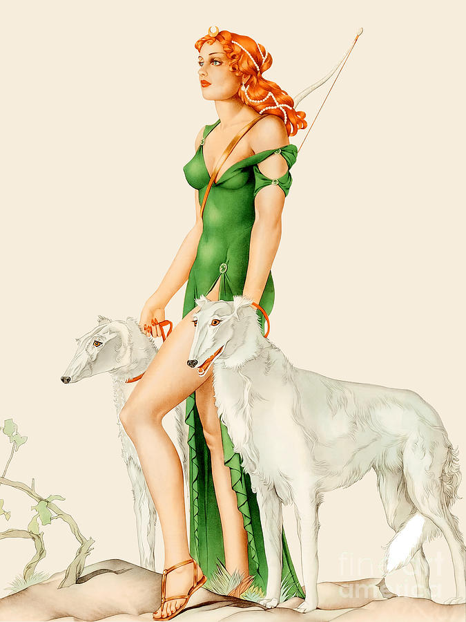 Alberto Vargas - Varga Girl, Esquire Calendar, March 1941 Painting by Magical Vintage - Fine Art ...