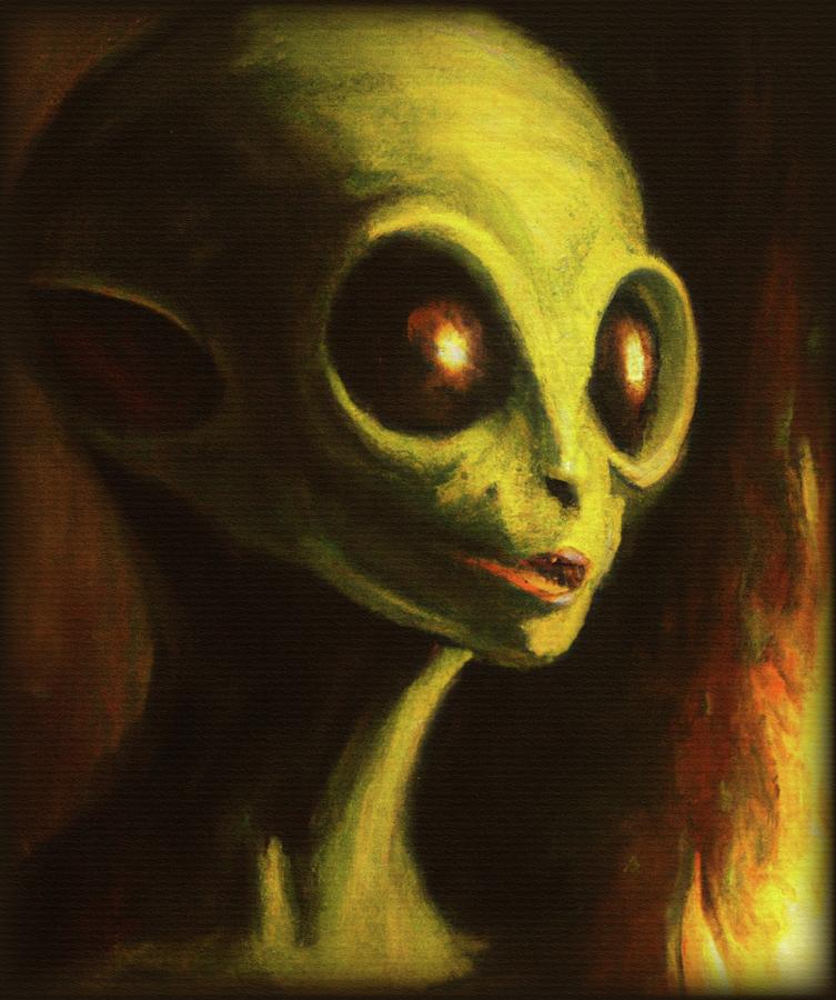Alien Devil Painting by Raphael Terra - Fine Art America