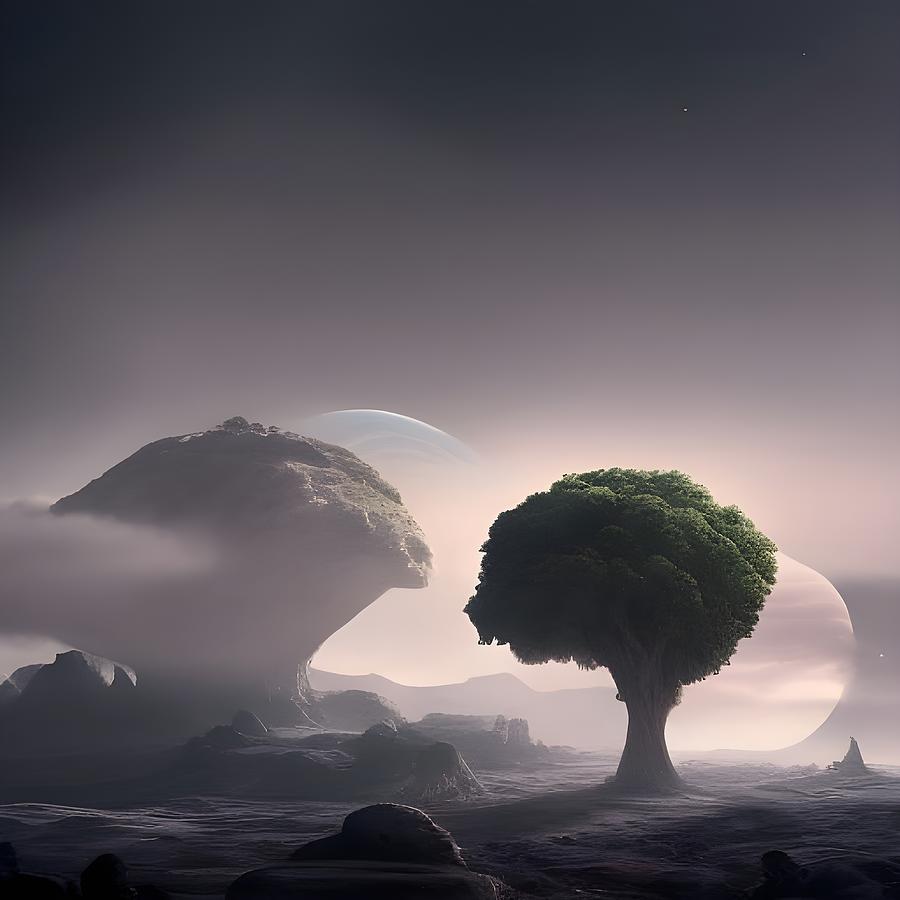 Alien moon Digital Art by Gabor Nyiri - Fine Art America