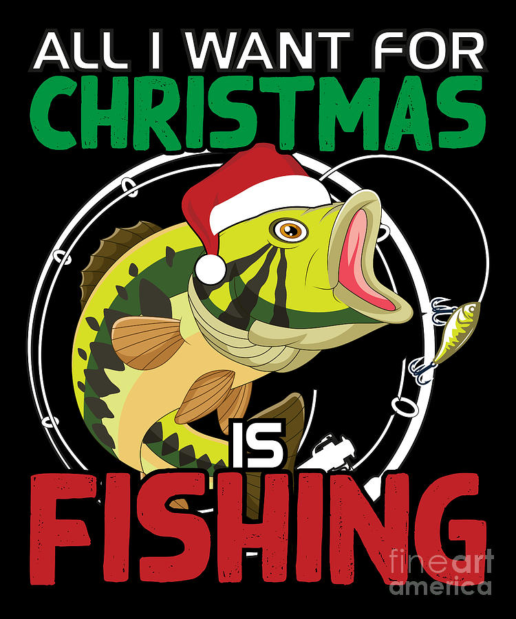 All I want for Christmas is Fishing Drawing by Bulmaro Rebollar - Fine ...