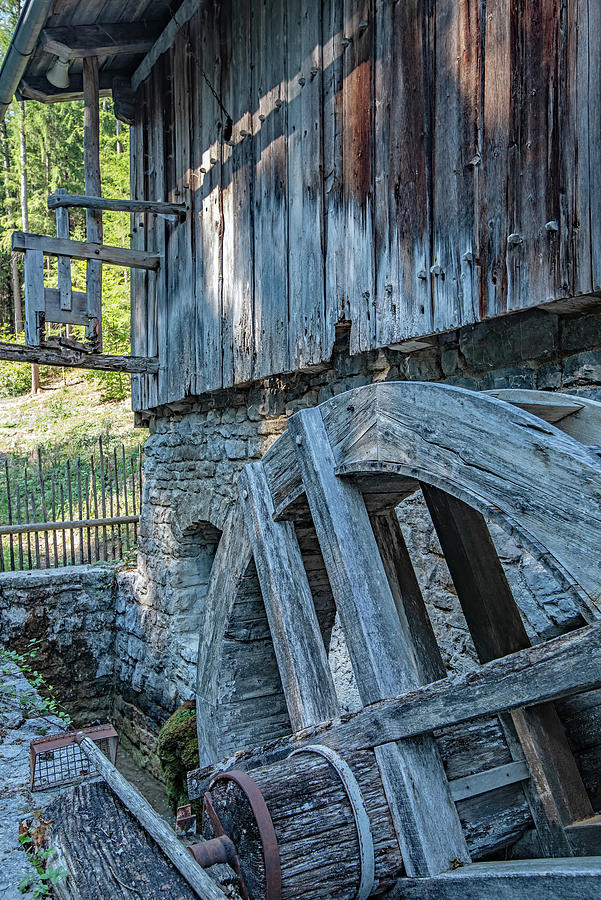 Altes Muehlrad im Freilichtmuseum Photograph by Thomas Riess - Fine Art ...