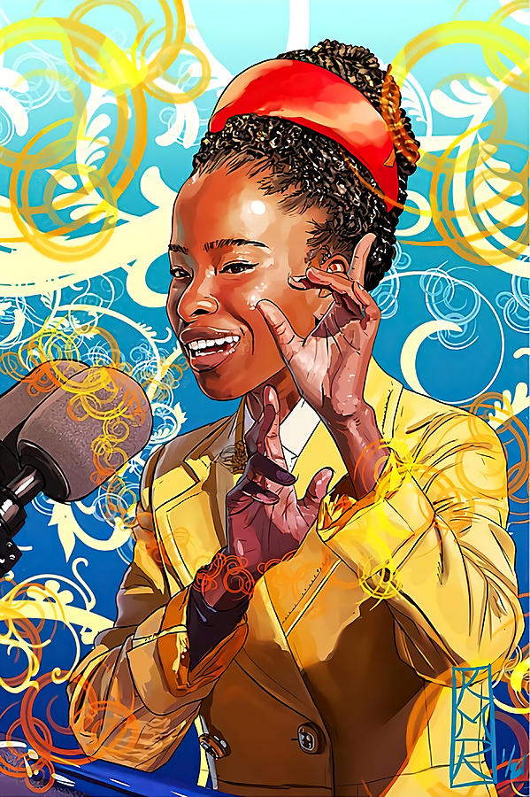 Amanda Gorman Art Poster Painting by Hannah Sebastian - Fine Art America