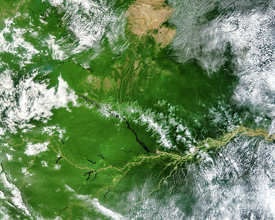 Amazon River Basin From Space Photograph by M G Whittingham - Pixels