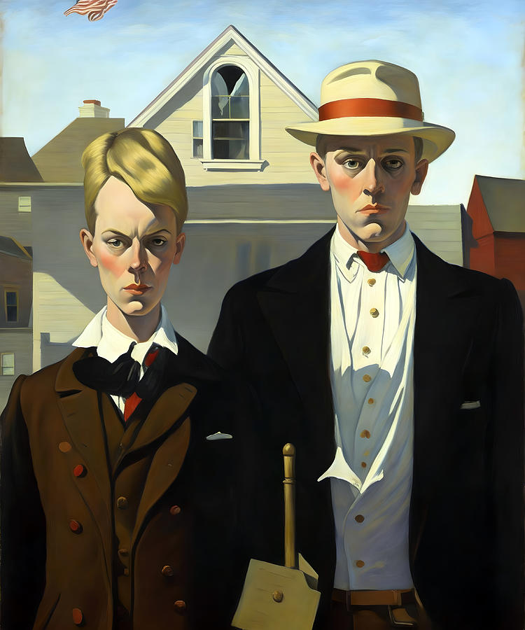 American Gothic by Edward Hopper Digital Art by Creative Heaven - Fine ...