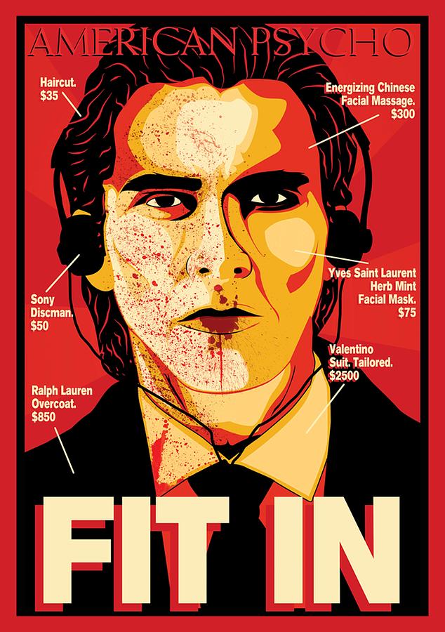 American Psycho Fit In Movie Poster Poster Digital Art By Kailani Smith