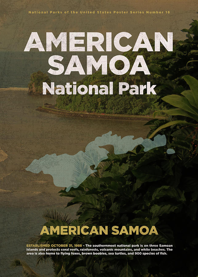 American Samoa National Park Travel Poster Series of National Parks ...