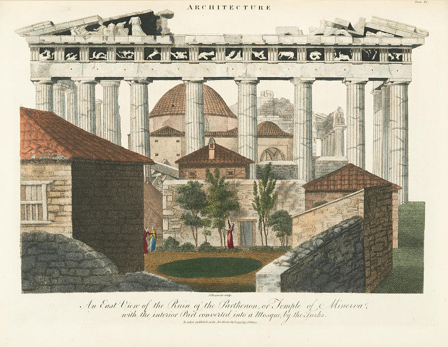 An East View of the Ruin of the Parthenon or Temple of Minerva with the interior Part converted ...