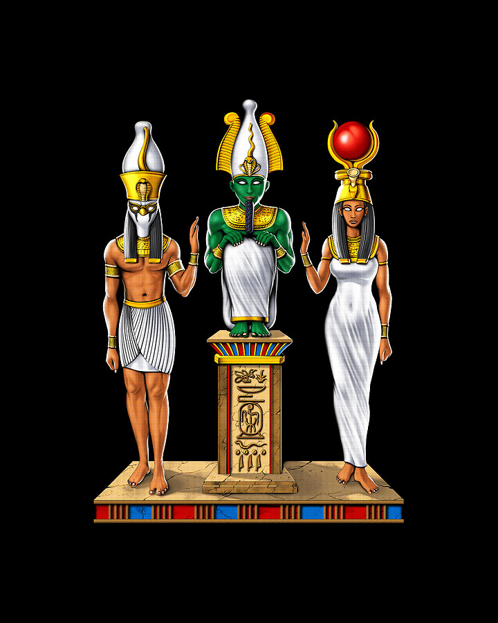Ancient Egyptian Holy Trinity Digital Art by Nikolay Todorov - Pixels Merch