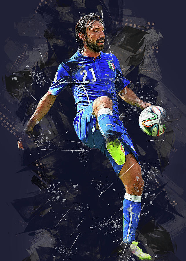 Andrea Pirlo Andreapirlo Andrea Pirlo Football Juventus Milan Andrea Pirlo Digital Art by Wrenn ...