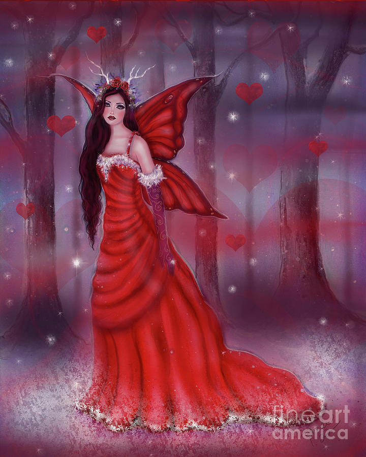 Aneira Valentine Fairy Painting by Renee Lavoie - Pixels