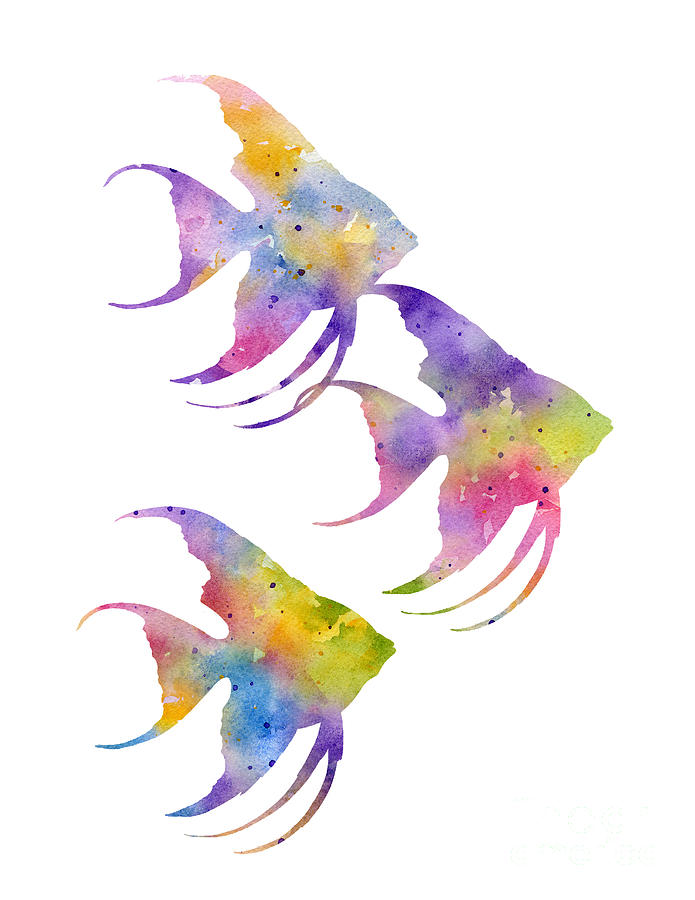 Angel Fish Pastel Abstract Painting by DJ Rogers - Fine Art America